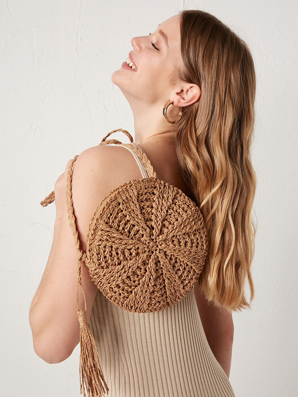 Kadın Hasır Çapraz Çanta