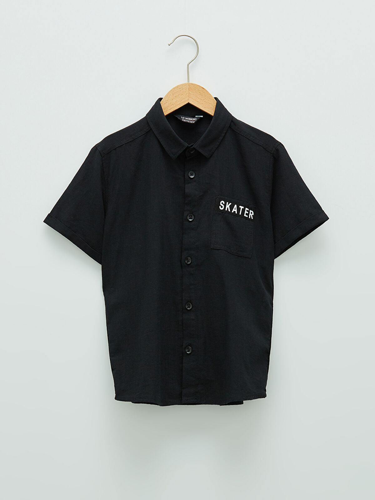 Baskılı Kısa Kollu Poplin Erkek Çocuk Gömlek