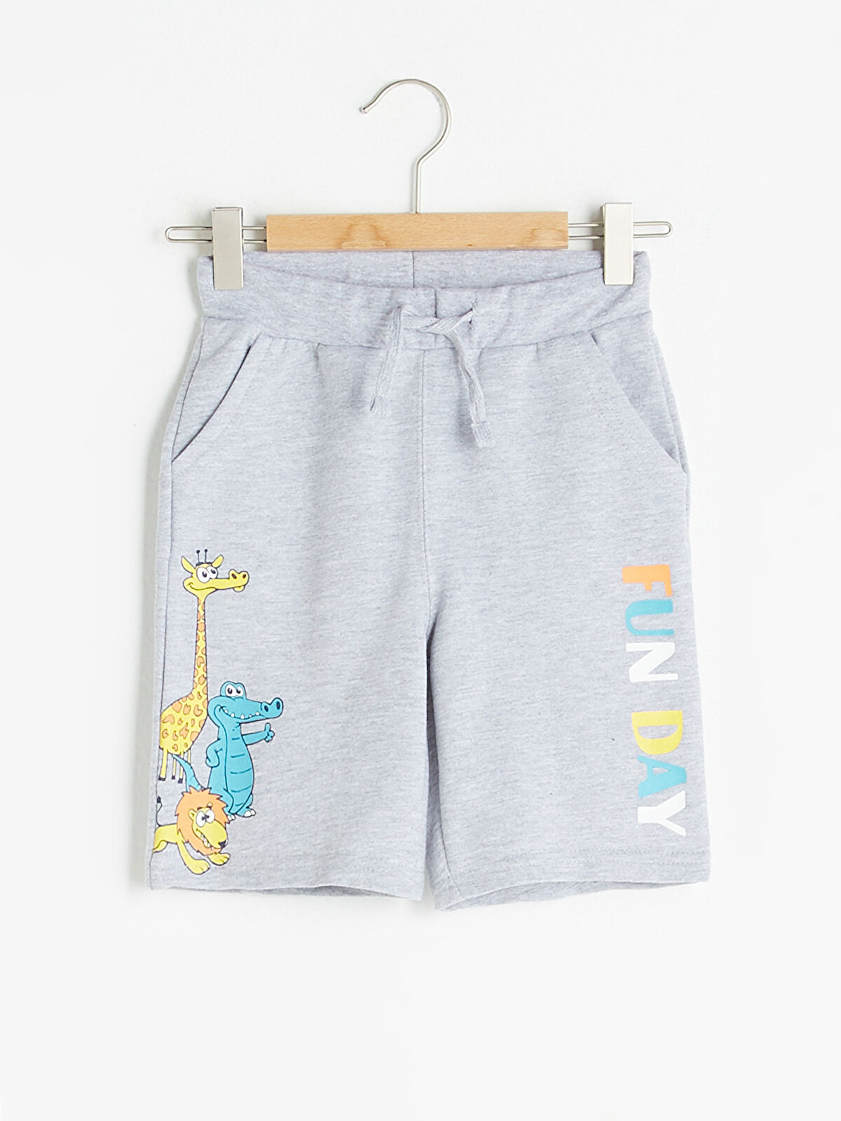 Beli Lastikli Güneşte Renk Değiştiren Baskılı Erkek Çocuk Şort