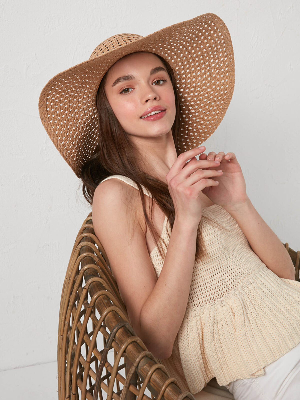 Hasırlı Fötr Şapka Hasırlı Fötr Şapka