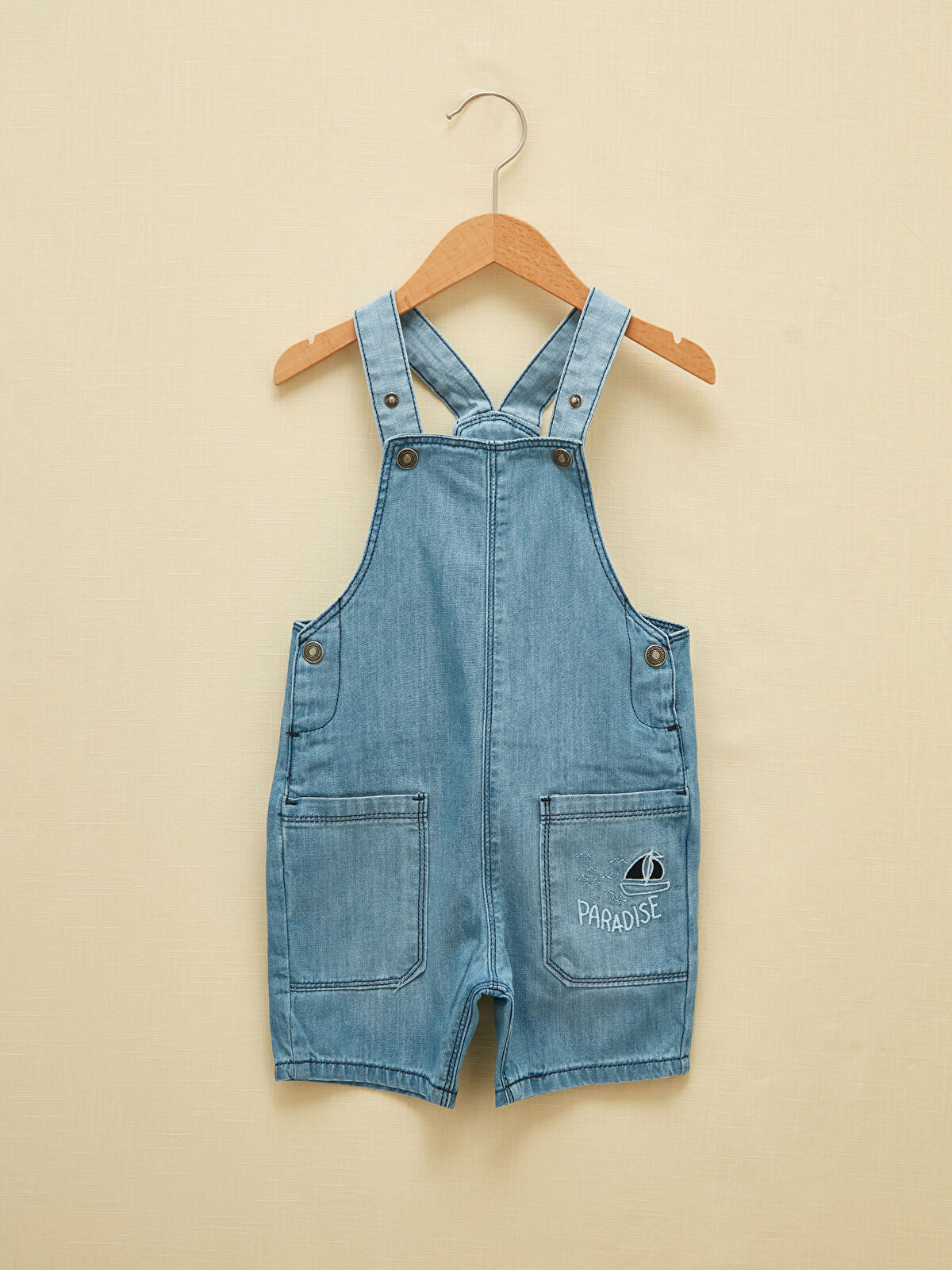 LCW GREEN Nakış Detaylı Erkek Bebek Jean Salopet