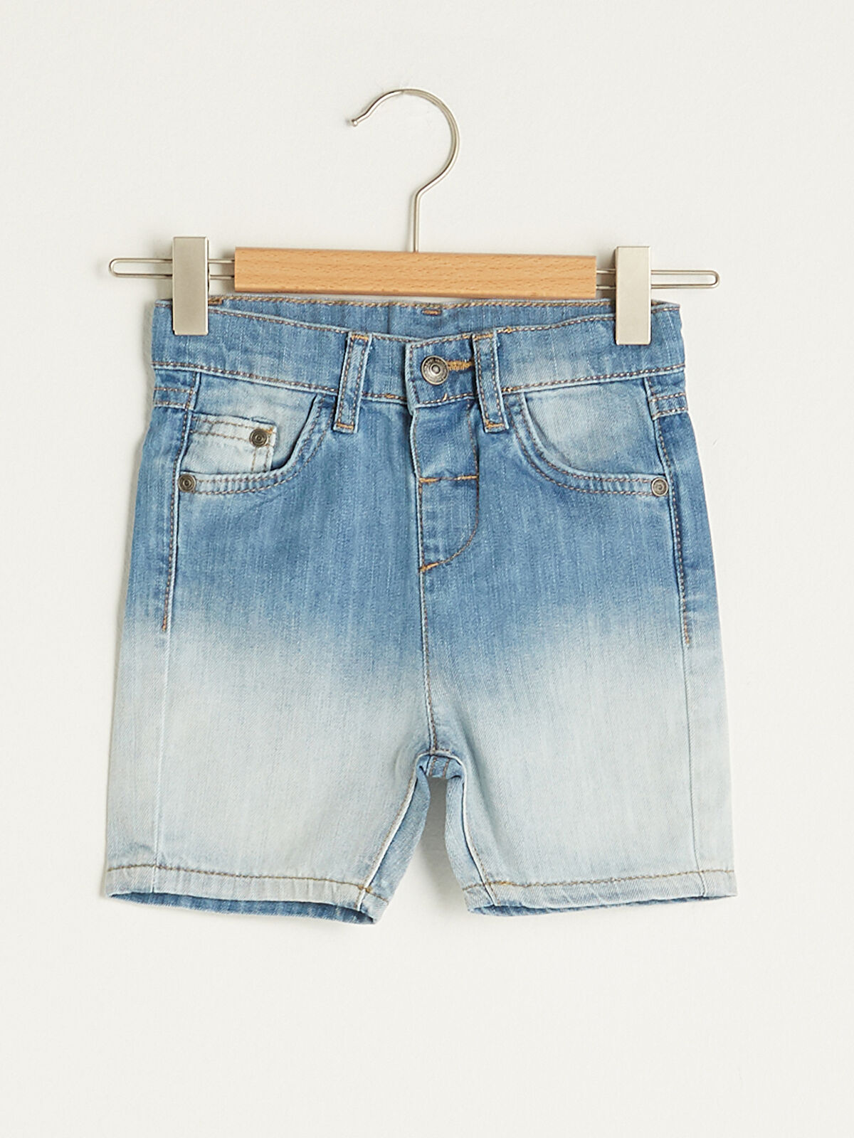 LCW GREEN Renk Geçişli Basic Erkek Bebek Jean Şort