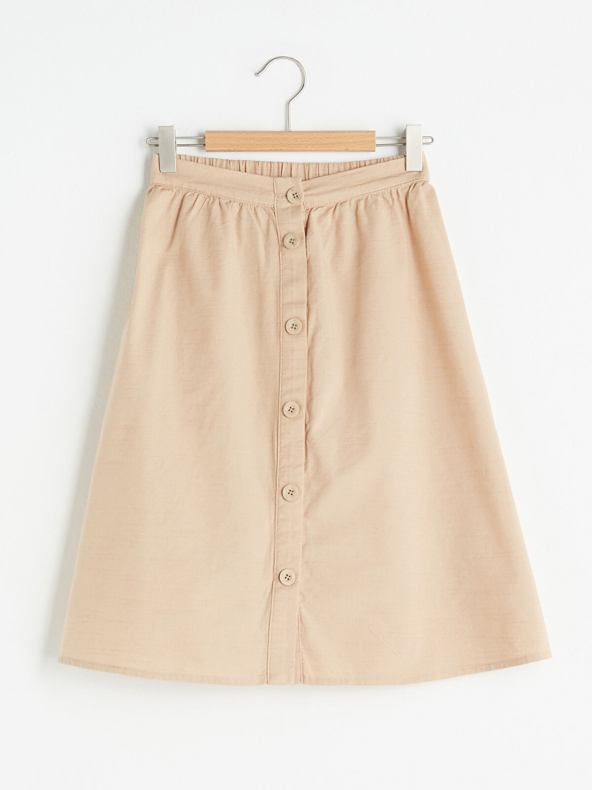 Beli Lastikli Basic Poplin Kız Çocuk Etek