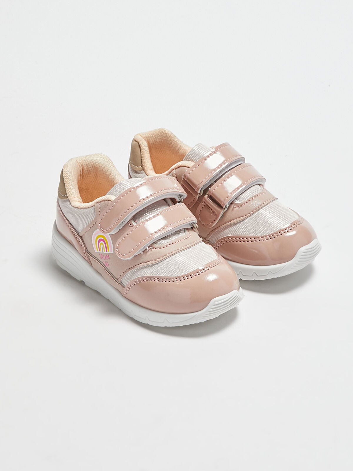 Deri Görünümlü Cırt Cırtlı Kız Bebek Spor Ayakkabı