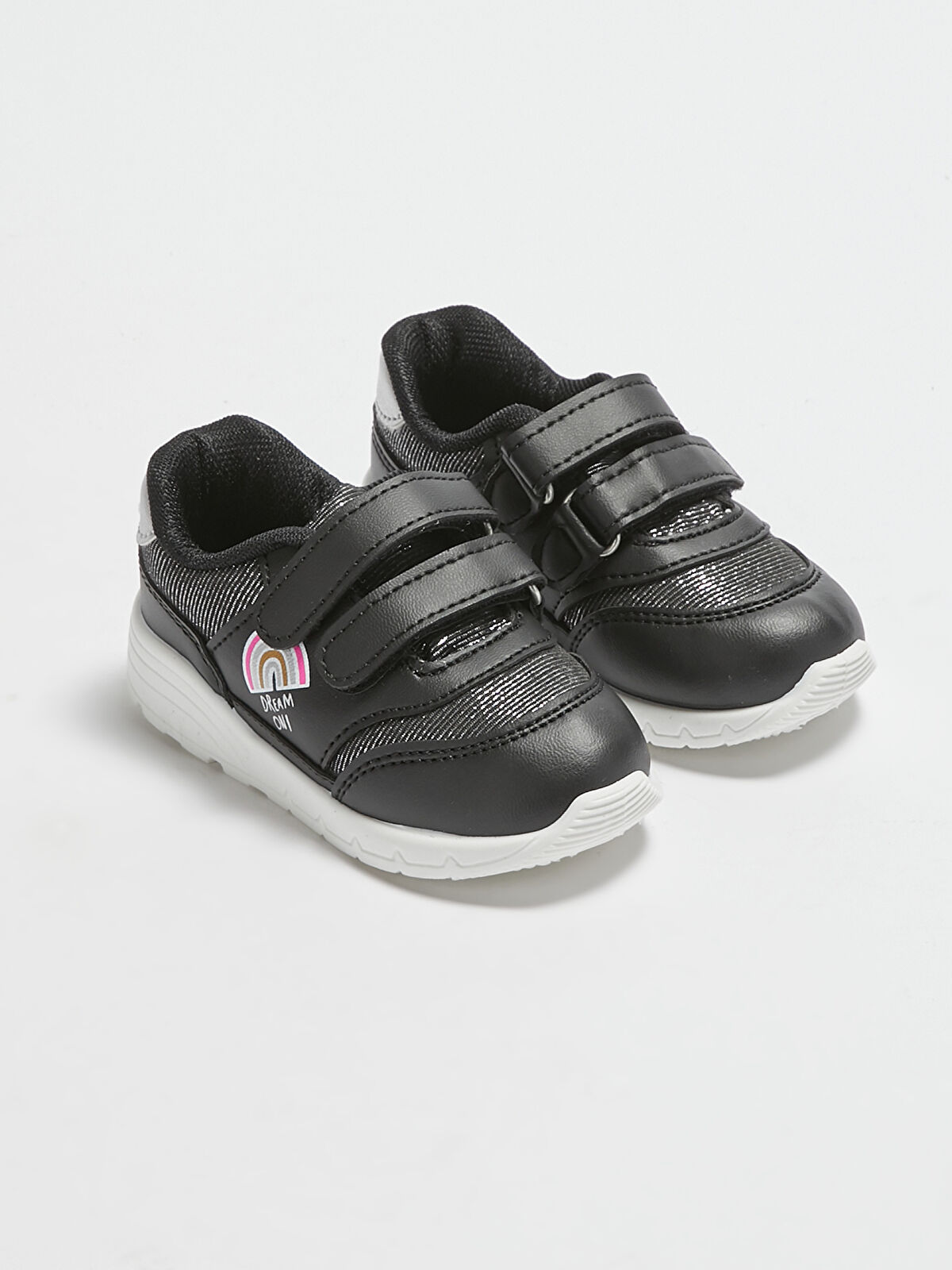 Deri Görünümlü Cırt Cırtlı Kız Bebek Spor Ayakkabı