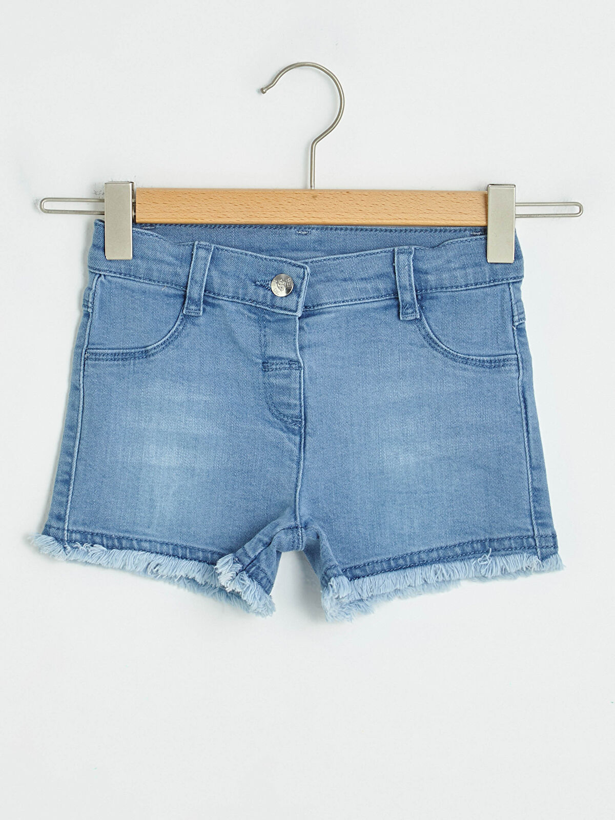 LCW GREEN Skinny Fit Kız Bebek Jean Şort