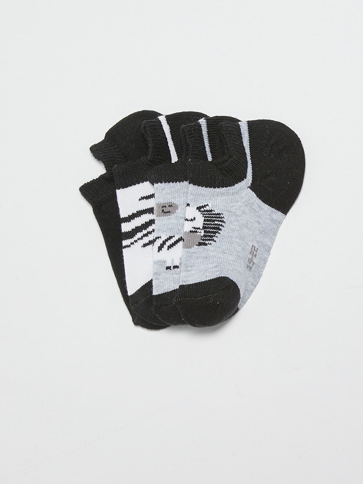 Baskılı Erkek Bebek Sneaker Çorap 4'lü