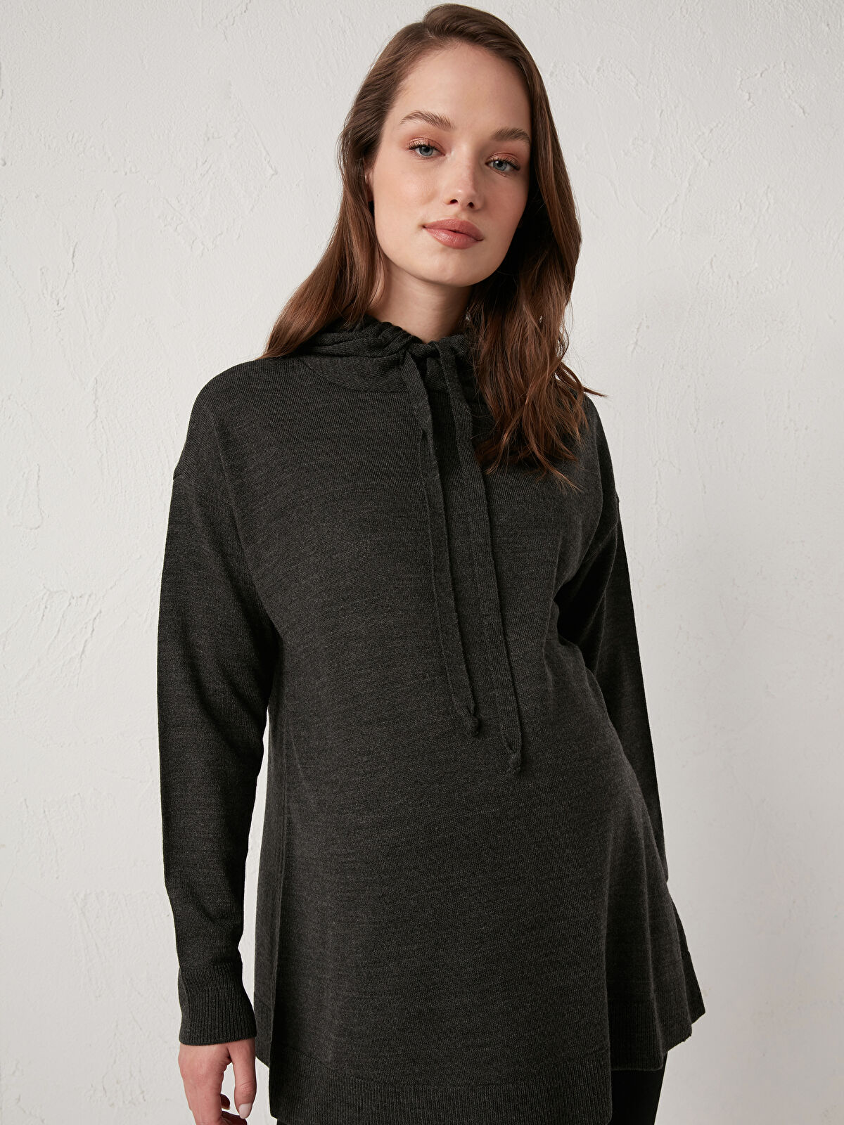 Uzun Kollu Triko Hamile  Kazak