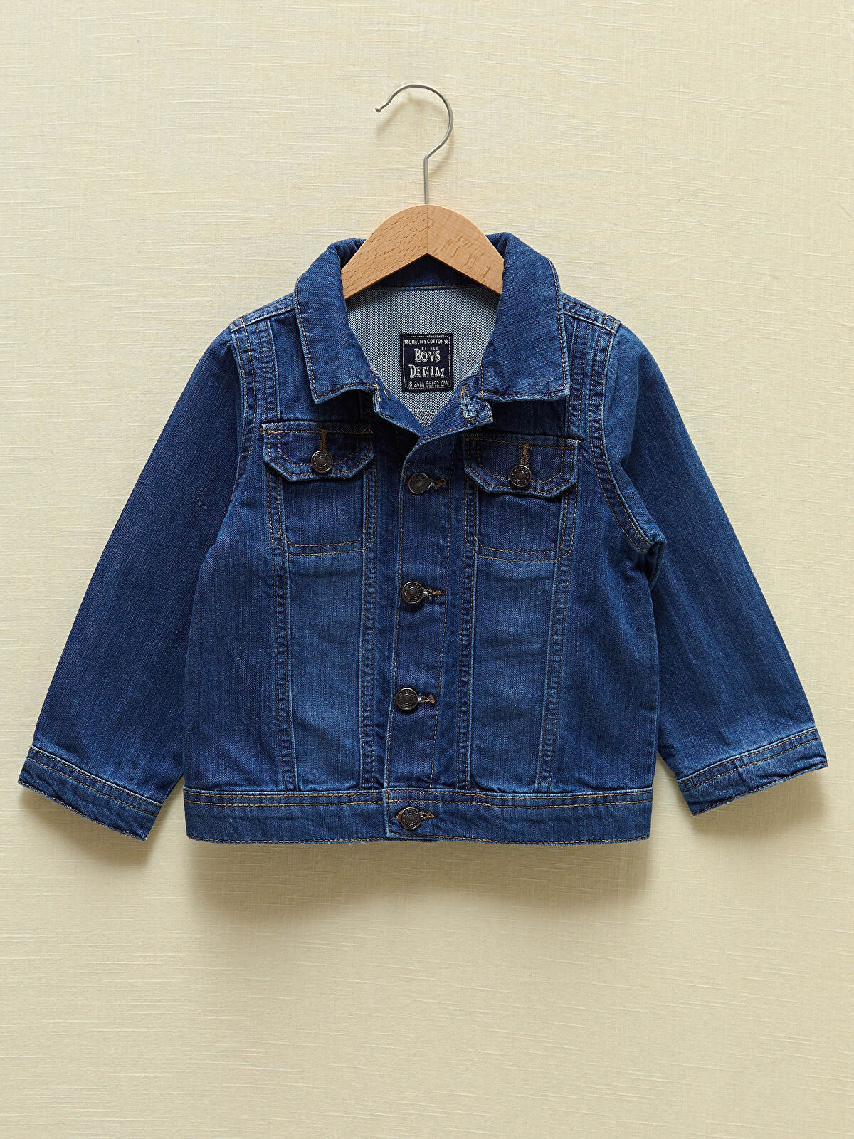 LCW GREEN Gömlek Yaka Erkek Bebek Jean Ceket