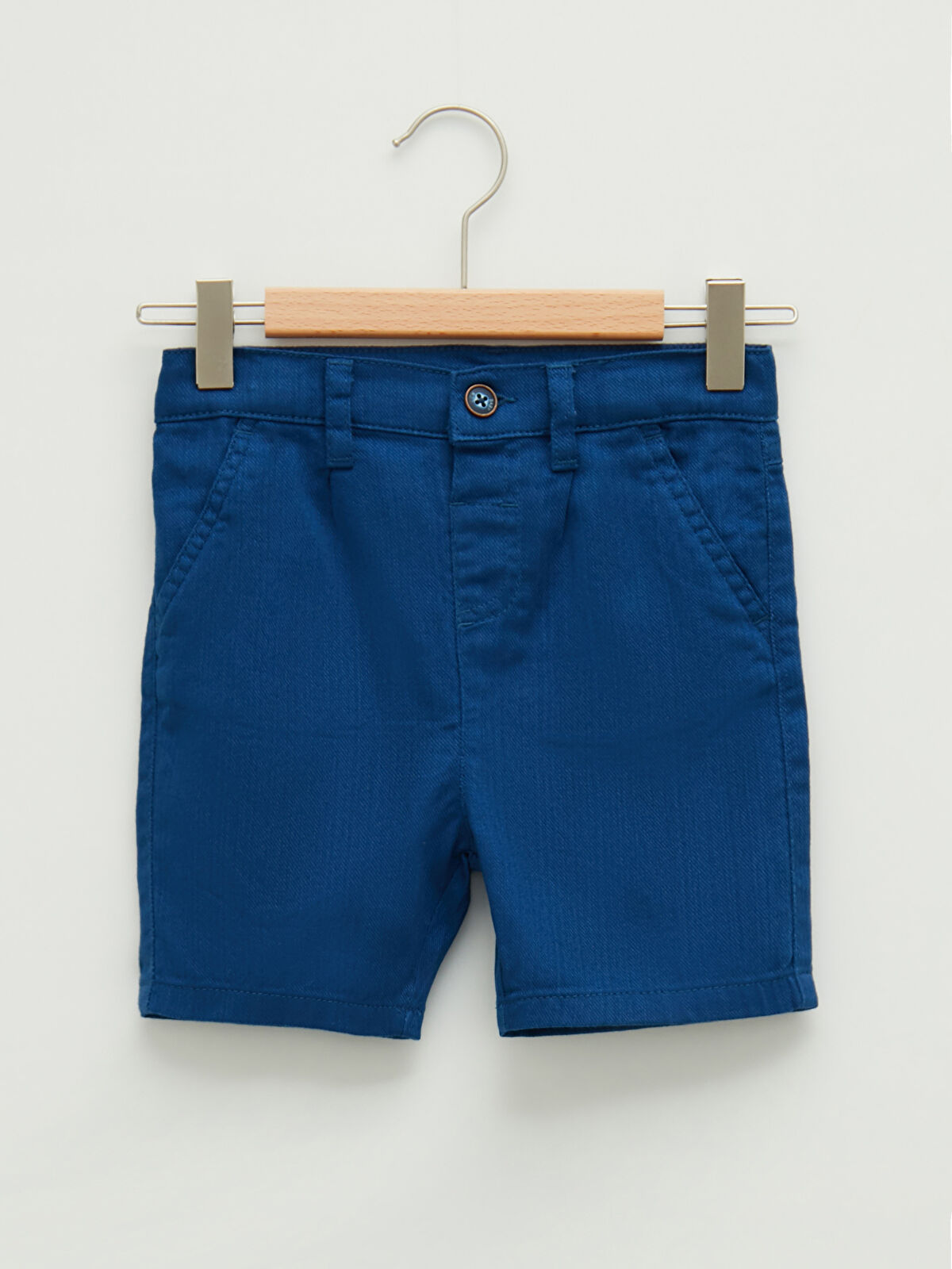 Beli Lastikli Basic Gabardin Erkek Bebek Şort