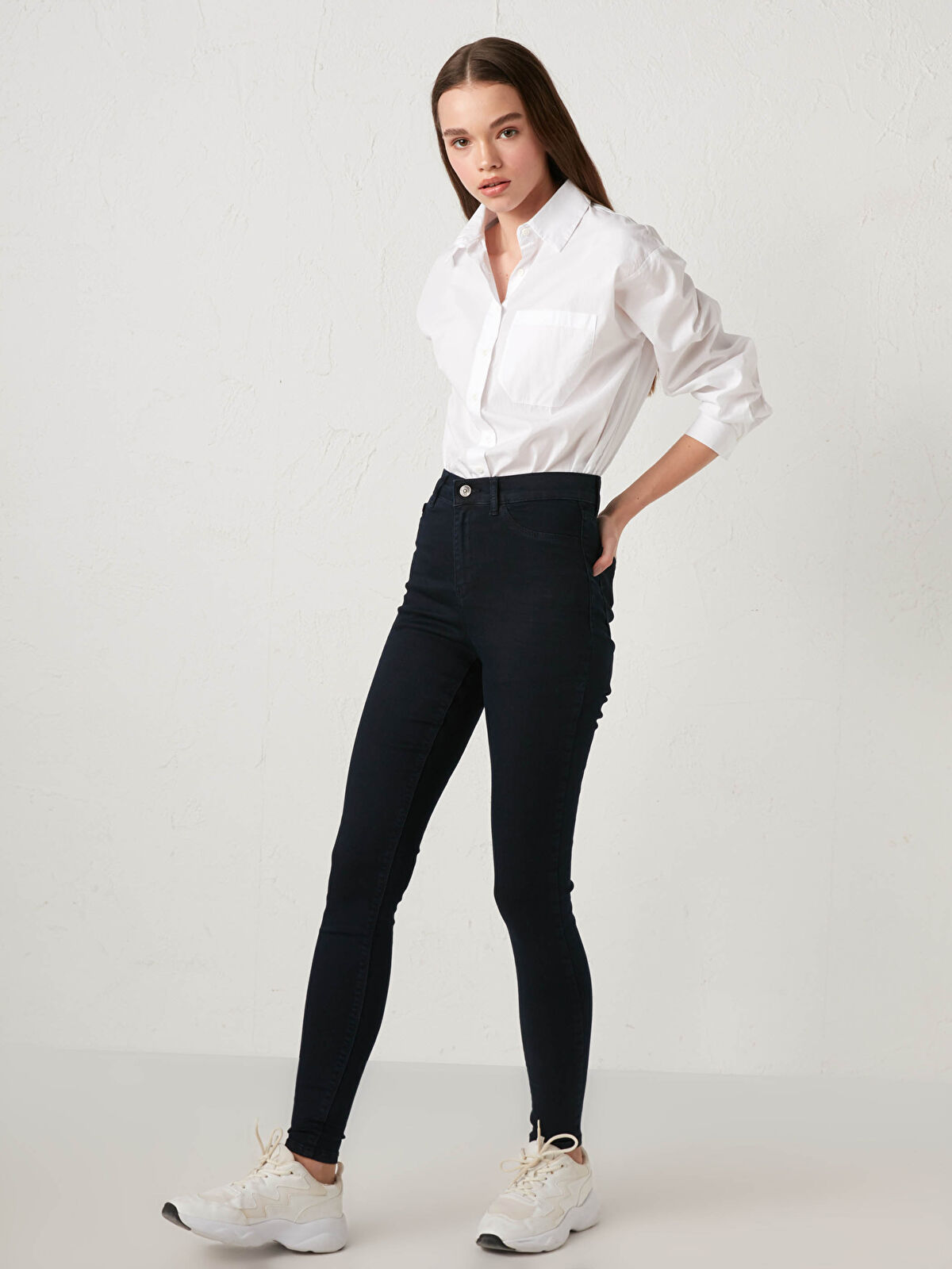 Yüksek Bel Ekstra Dar Fit Kadın Jean Pantolon Yüksek Bel Ekstra Dar Fit Kadın Jean Pantolon