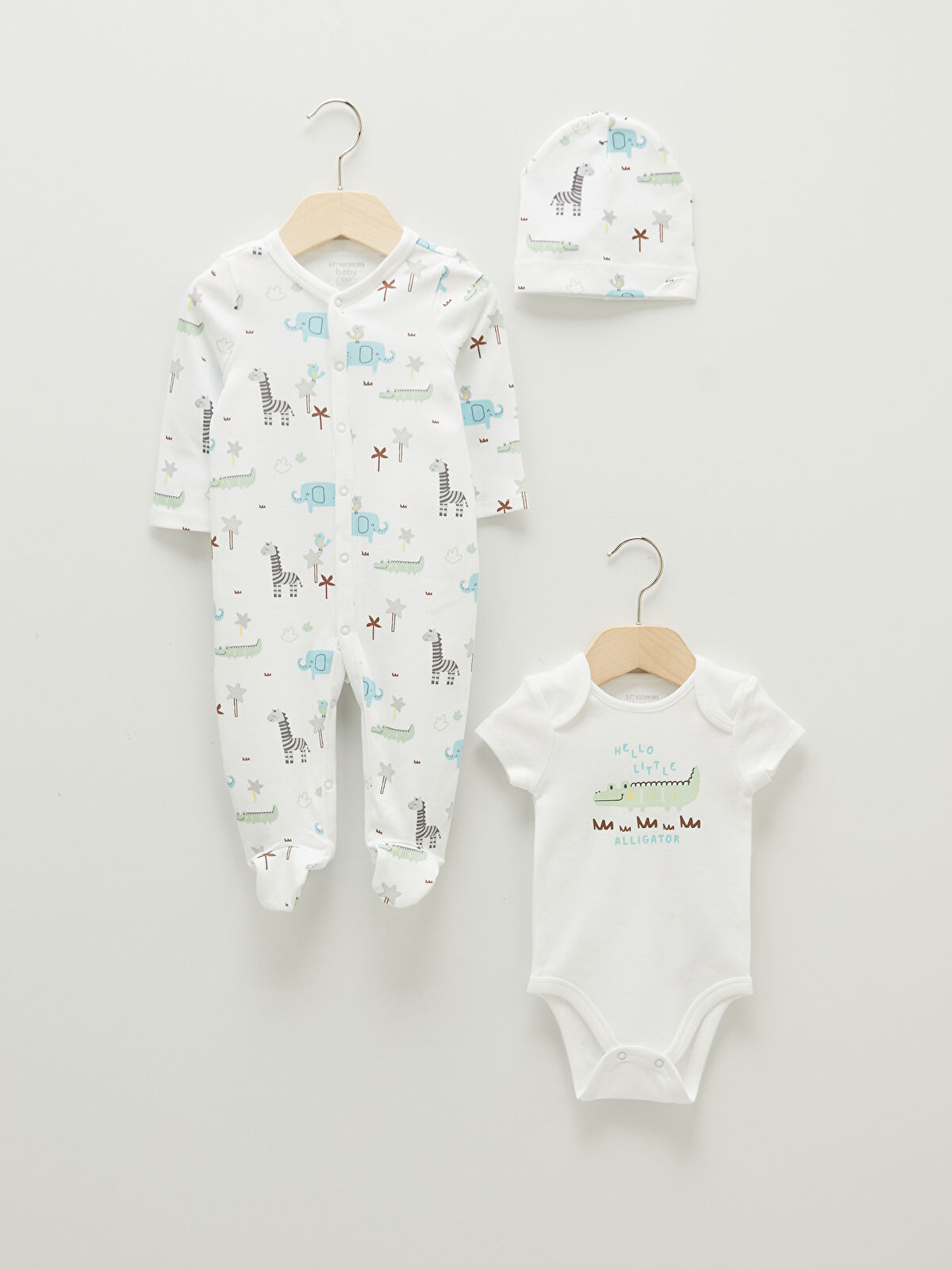 Baskılı Unisex Bebek Hastane Çıkış Seti