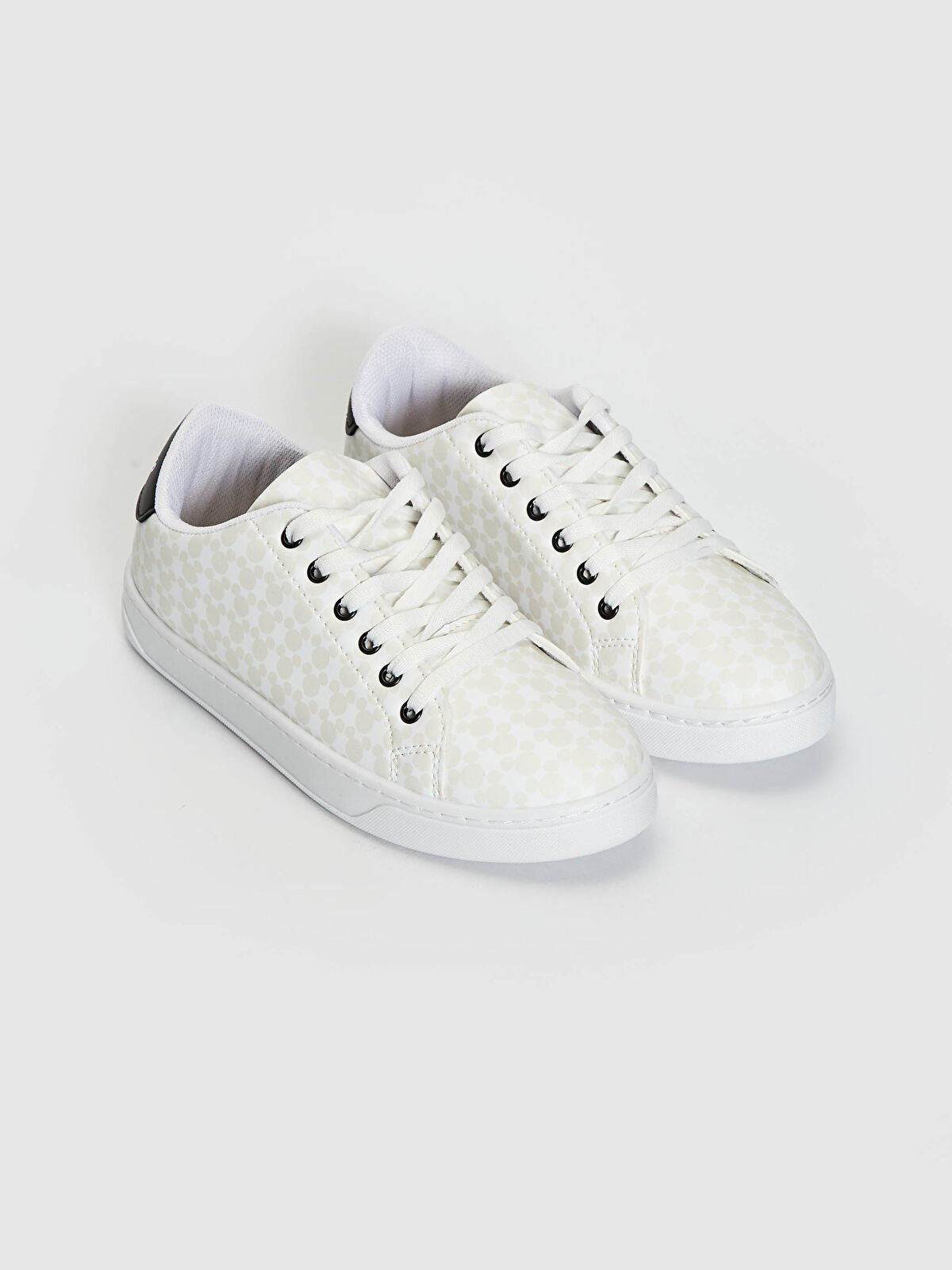 Kadın Mickey Mouse Desenli Bağcıklı Ayakkabı