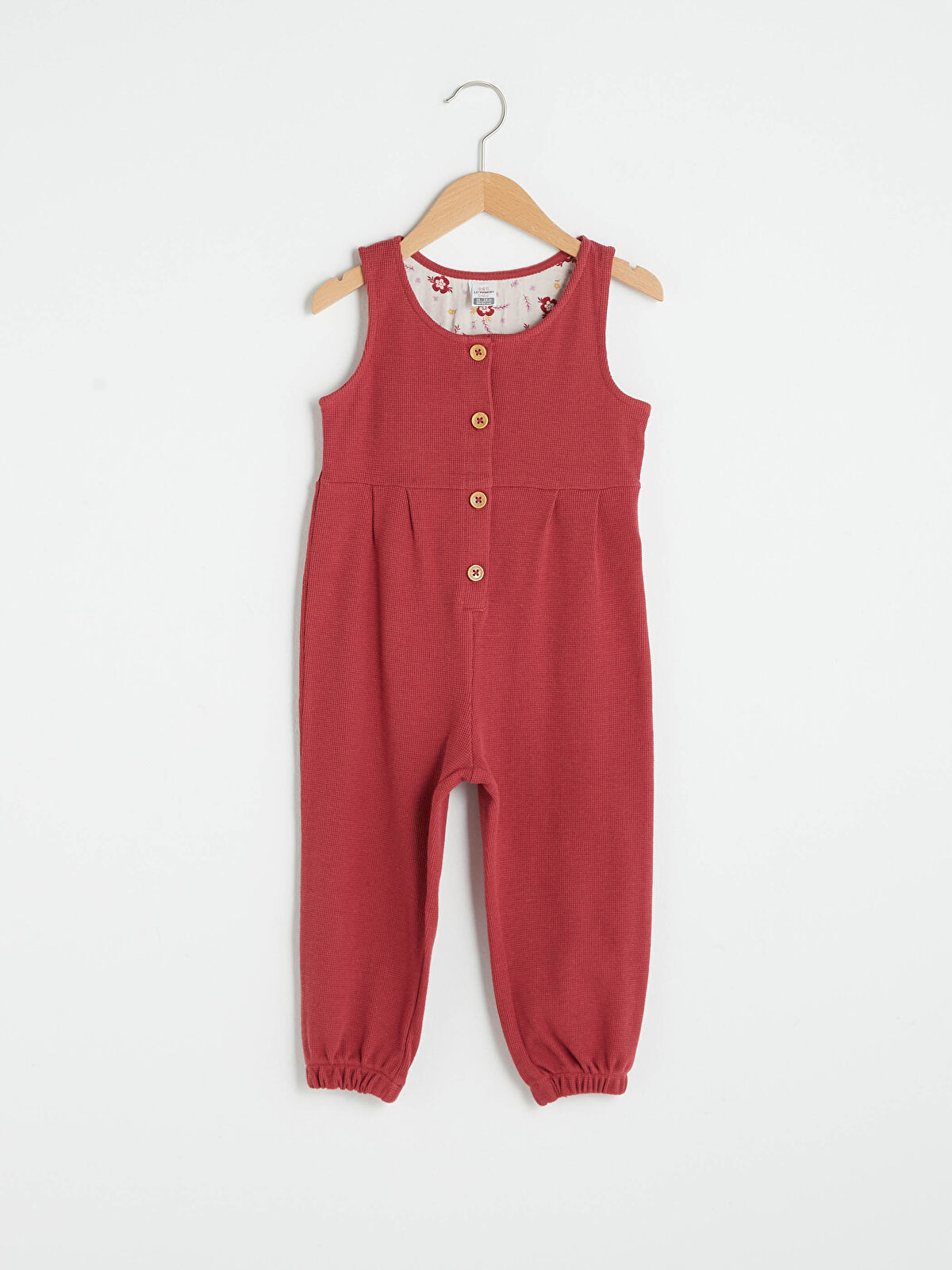 Bisiklet Yaka Kolsuz Kız Bebek Salopet