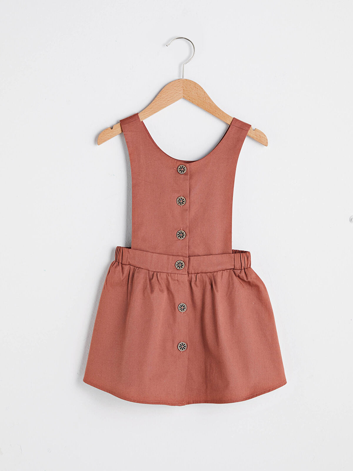 Bisiklet Yaka Kolsuz Basic Kız Bebek Elbise