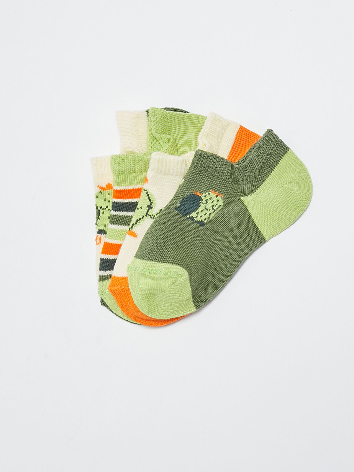 Baskılı Erkek Bebek Sneaker Çorap 4'lü