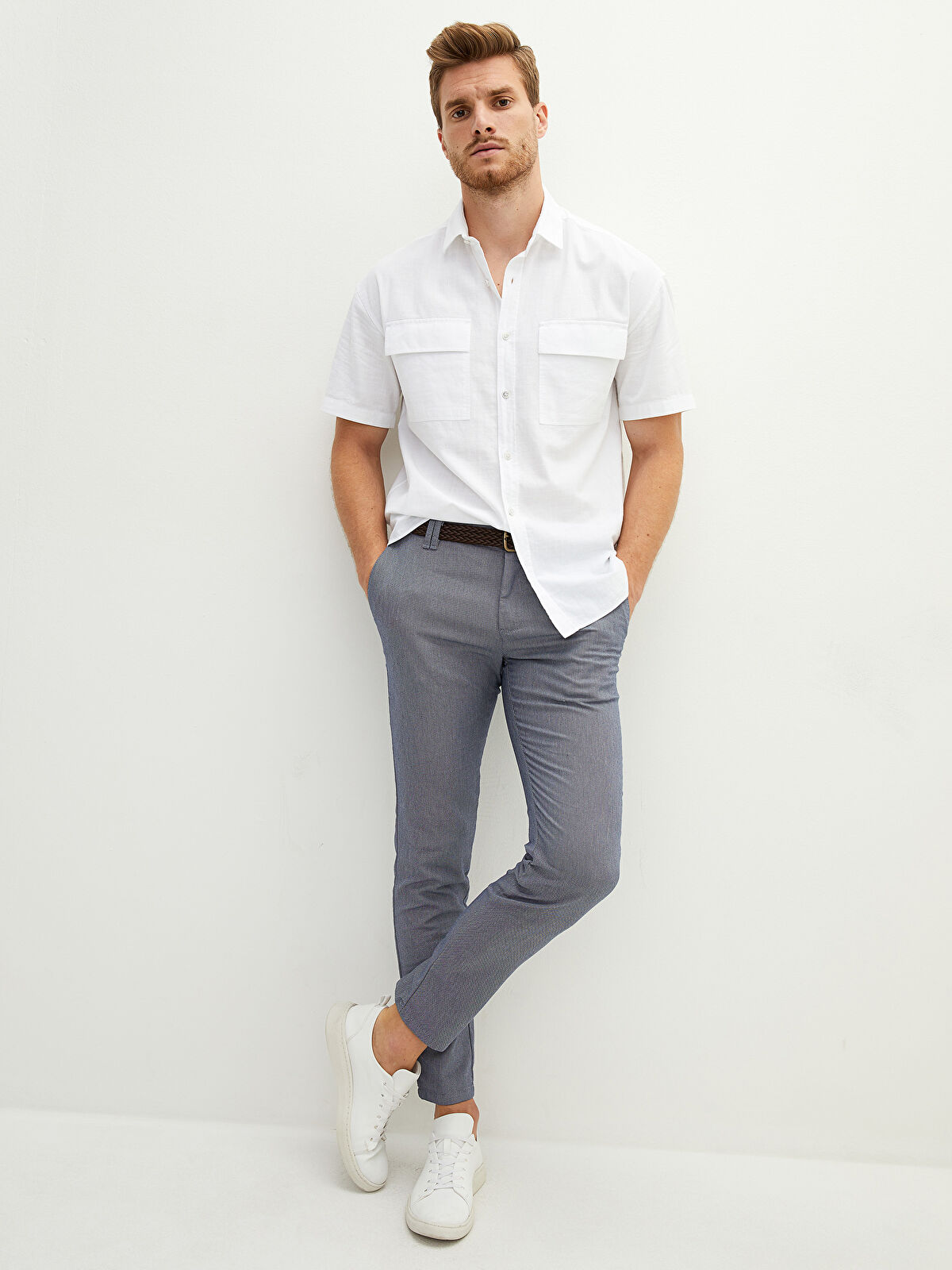 LCW VISION Slim Fit Kemerli Erkek Pantolon LCW VISION Slim Fit Kemerli Erkek Pantolon