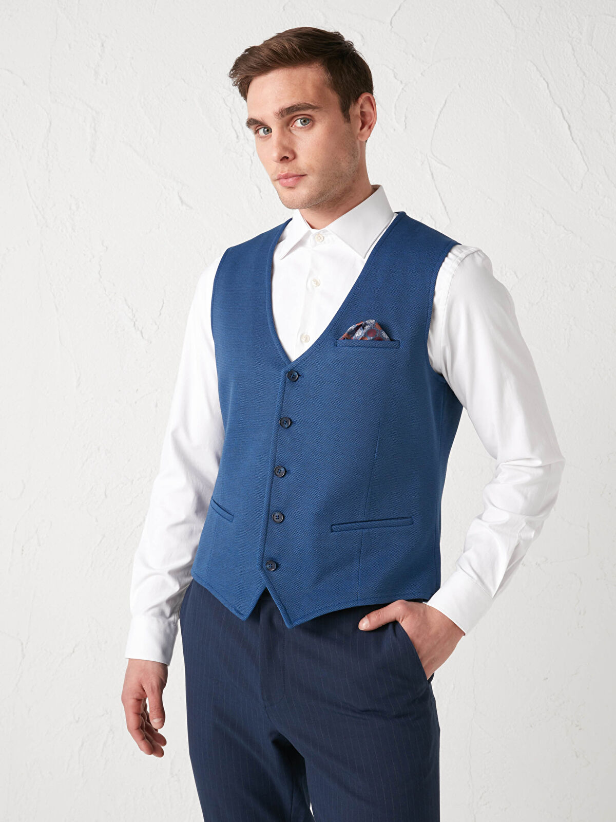 LCW CLASSIC Dar Kalıp İnce Erkek Klasik Yelek