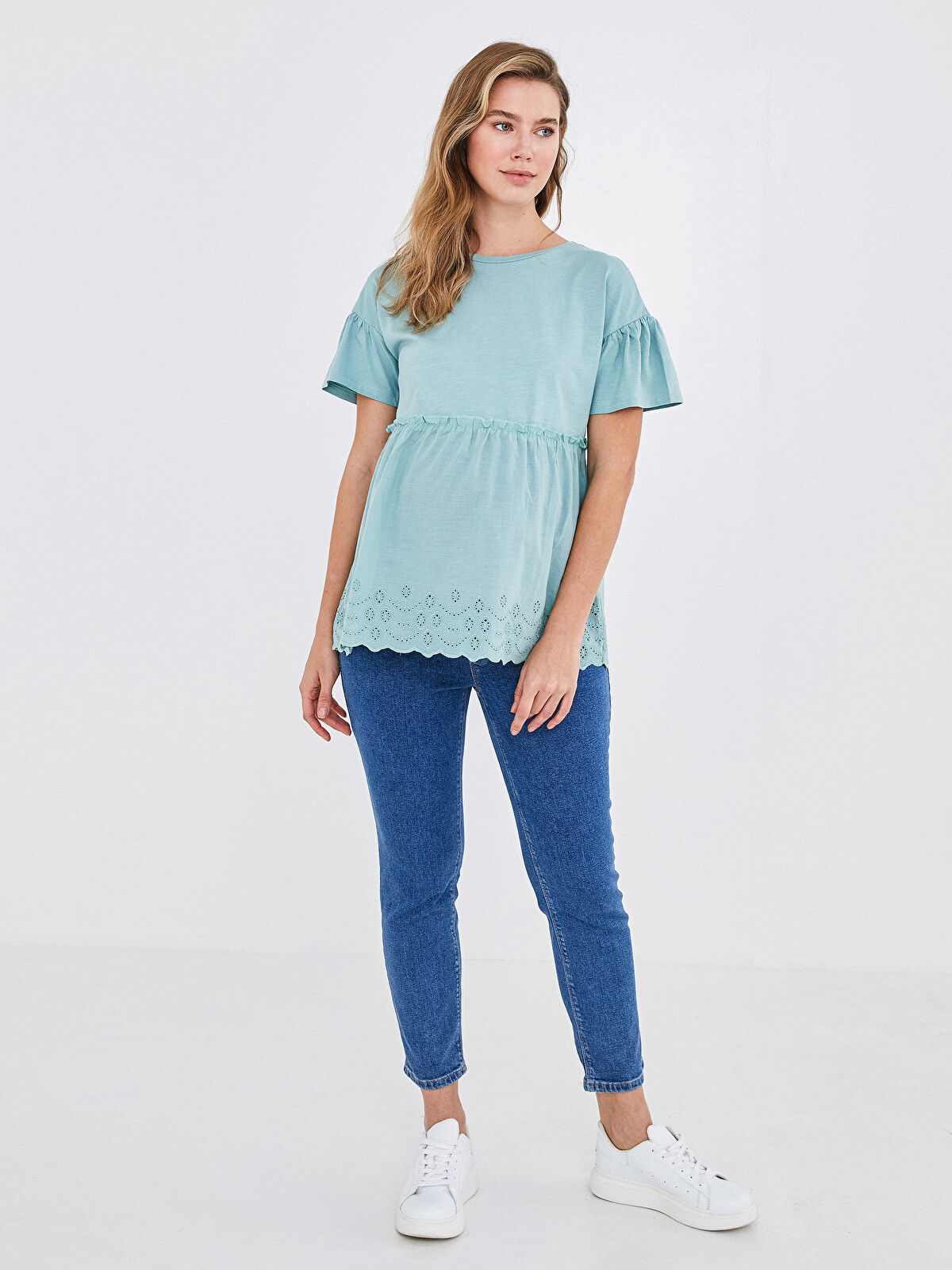 Karın Panelli Slim Fit Hamile Rodeo Jean Pantolon Karın Panelli Slim Fit Hamile Rodeo Jean Pantolon