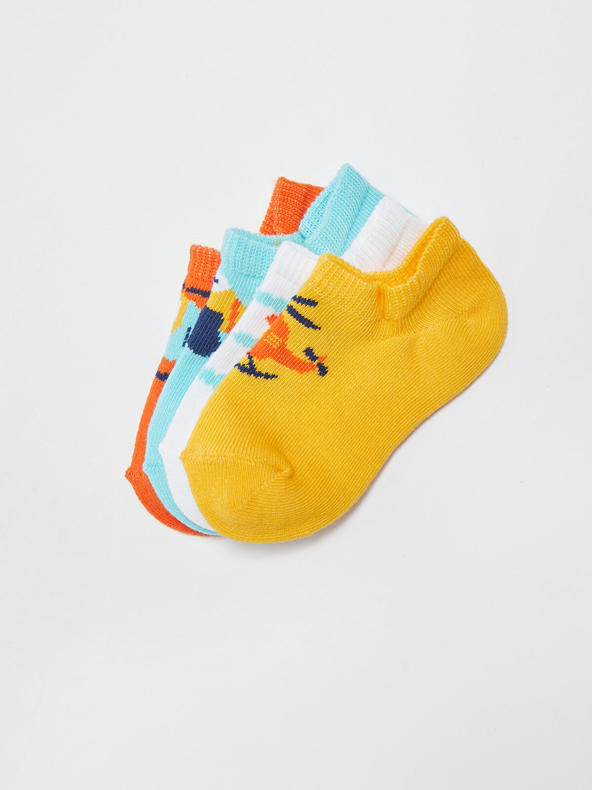 Baskılı Erkek Bebek Sneaker Çorap 4'lü