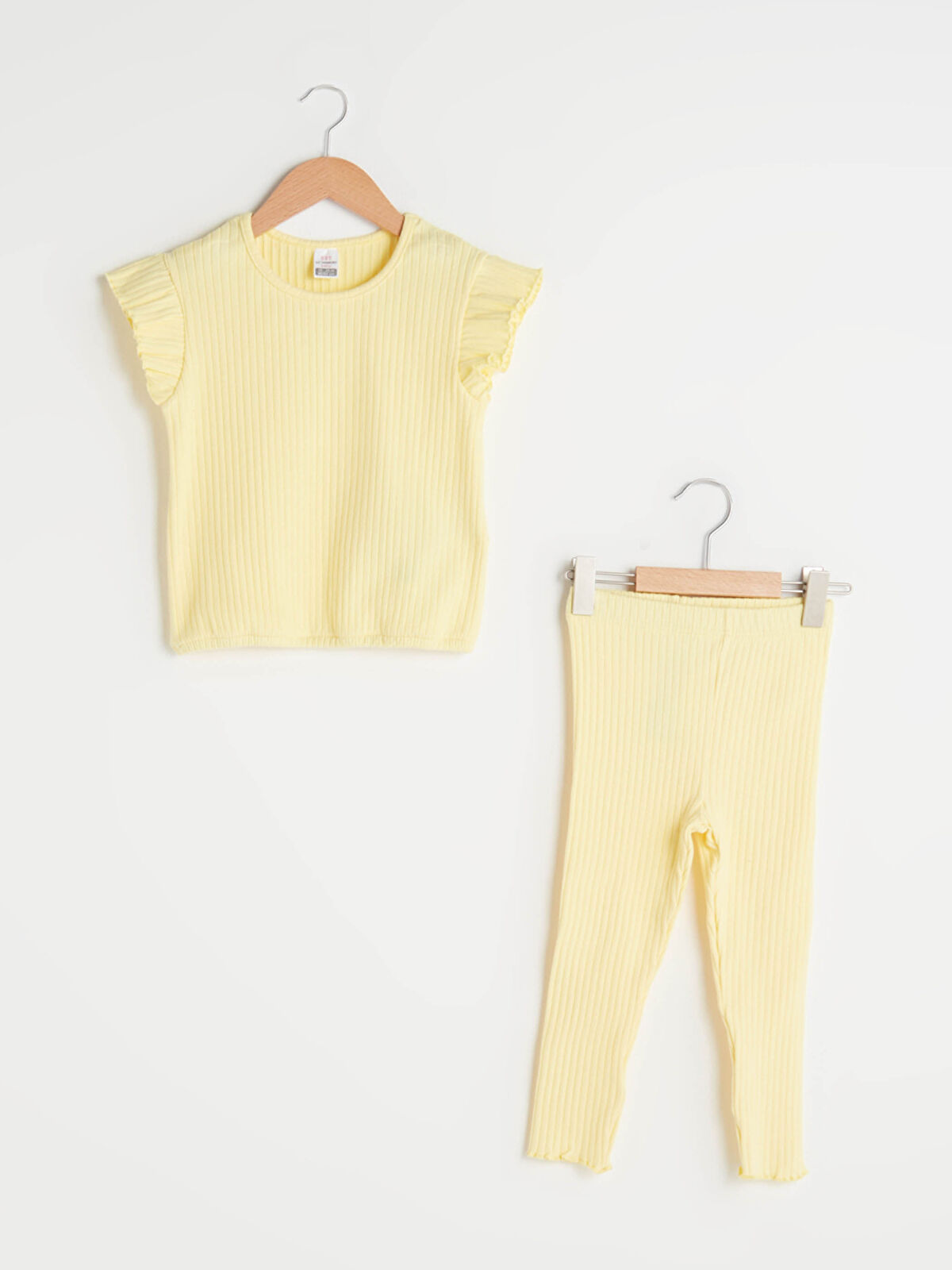 Bisiklet Yaka Basic Kız Bebek Bluz ve Pantolon 2'li Takım