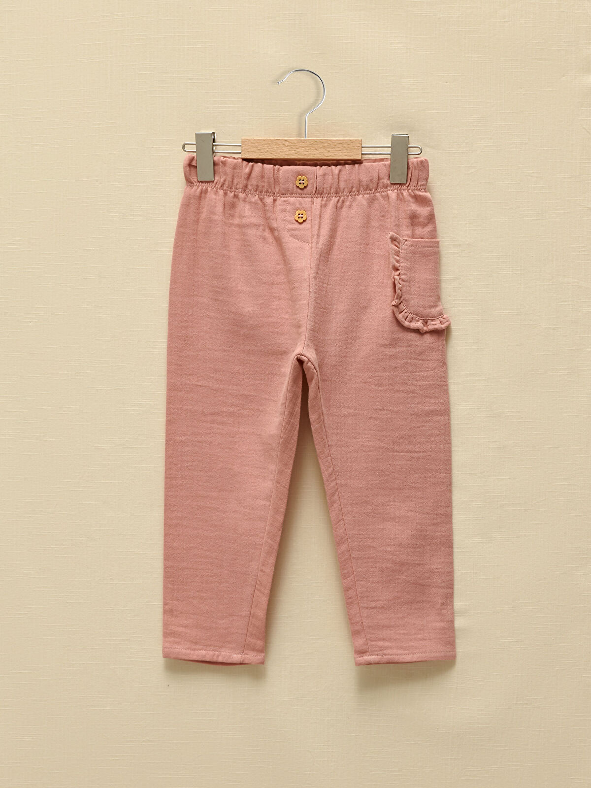 LCW GREEN Beli Lastikli Basic Organik Pamuklu Kız Bebek Pantolon