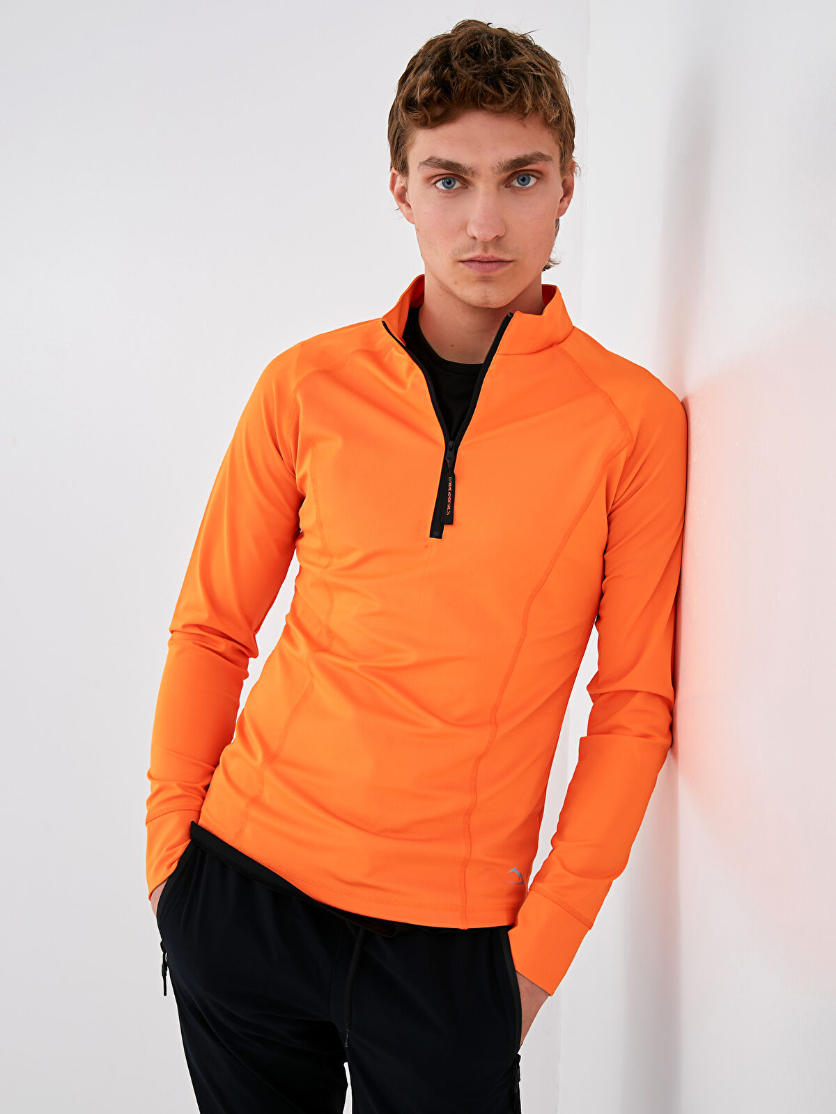 Outdoor Dik Yaka Fermuarlı İnce Erkek Sweatshirt