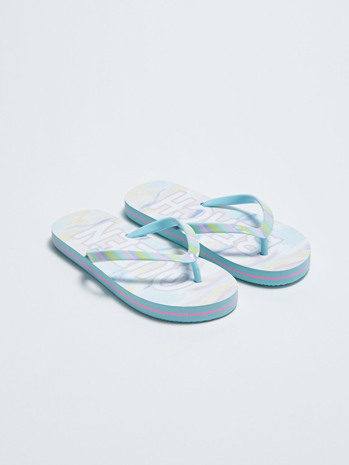 Baskılı Parmak Arası Kız Çocuk Plaj Terliği