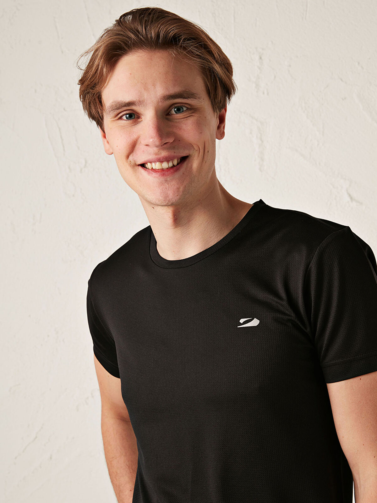 Bisiklet Yaka Kısa Kollu Aktif Spor Erkek Tişört