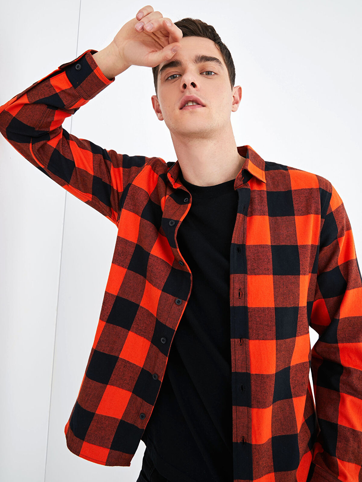 XSIDE Slim Fit Uzun Kollu Oduncu Ekose Erkek Gömlek