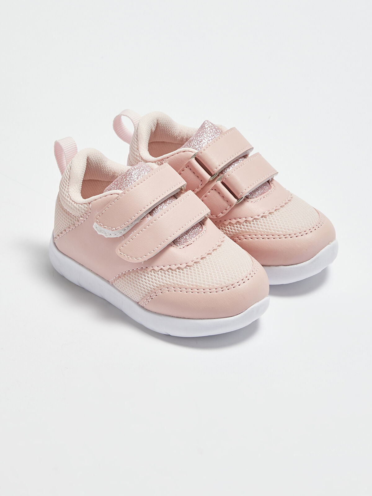 File Detaylı Cırt Cırtlı Kız Bebek Spor Ayakkabı