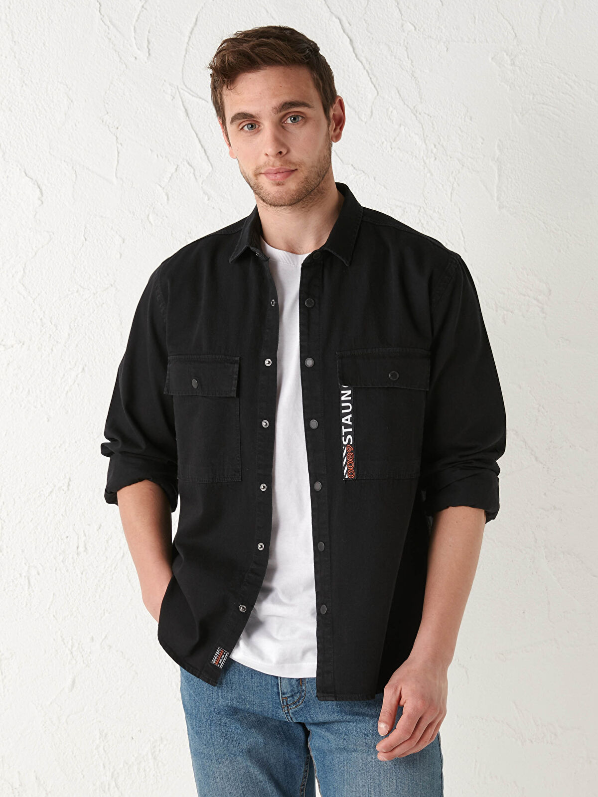 LCW CASUAL Rahat Kalıp Uzun Kollu Erkek Jean Gömlek