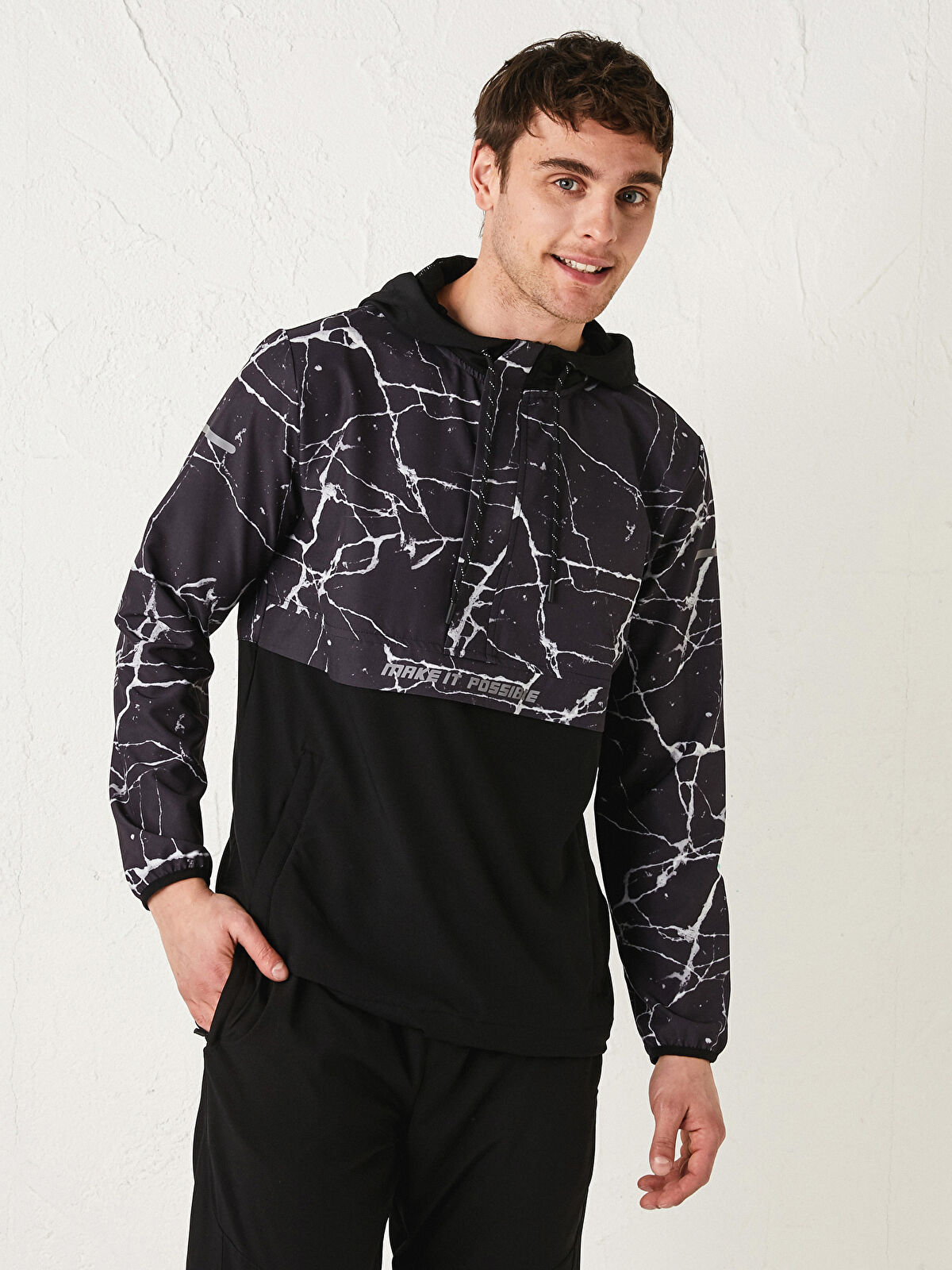 LCW SPORTS Kapüşonlu Uzun Kollu Aktif Spor Erkek Sweatshirt