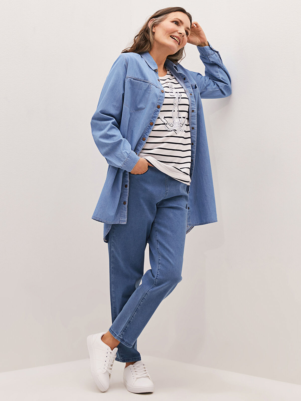 LCW GRACE Beli Lastikli Normal Fit Kadın Jean Pantolon