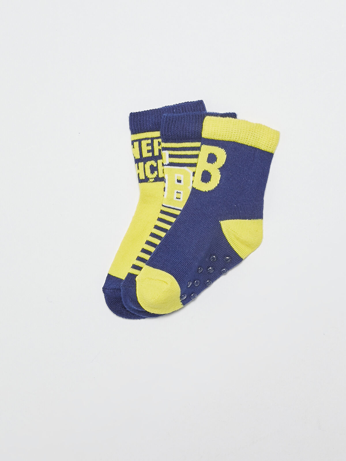 Fenerbahçe Amblemli Erkek Bebek Taraftar Soket Çorap 3'lü Fenerbahçe Amblemli Erkek Bebek Taraftar Soket Çorap 3'lü