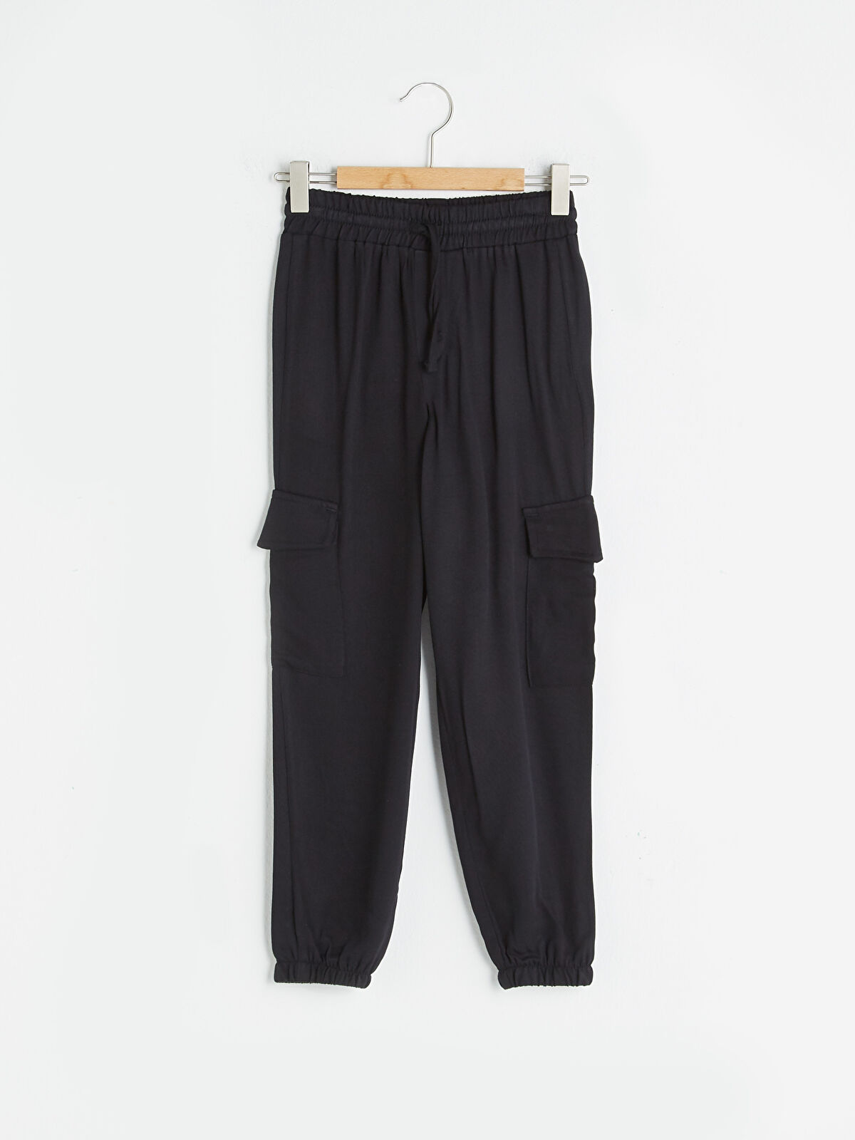 Beli Lastikli Basic Kız Çocuk Jogger Pantolon