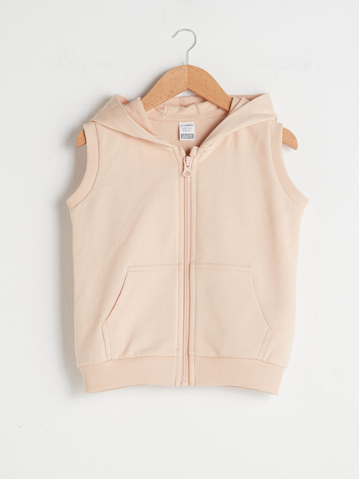 Kapüşonlu Basic Erkek Bebek Fermuarlı Yelek Kapüşonlu Basic Erkek Bebek Fermuarlı Yelek