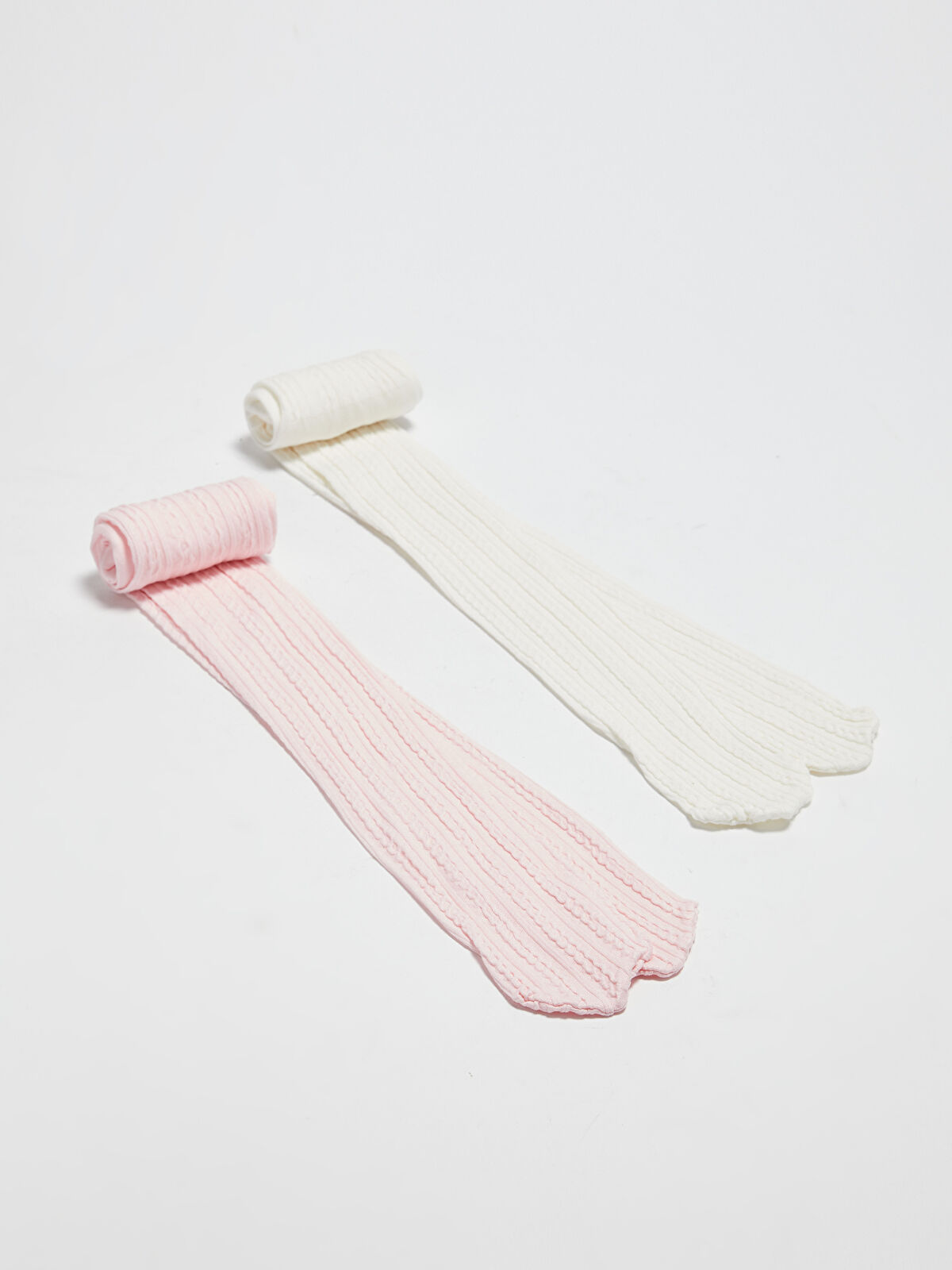 Kendinden Desenli İnce Kız Çocuk Külotlu Çorap 2'li