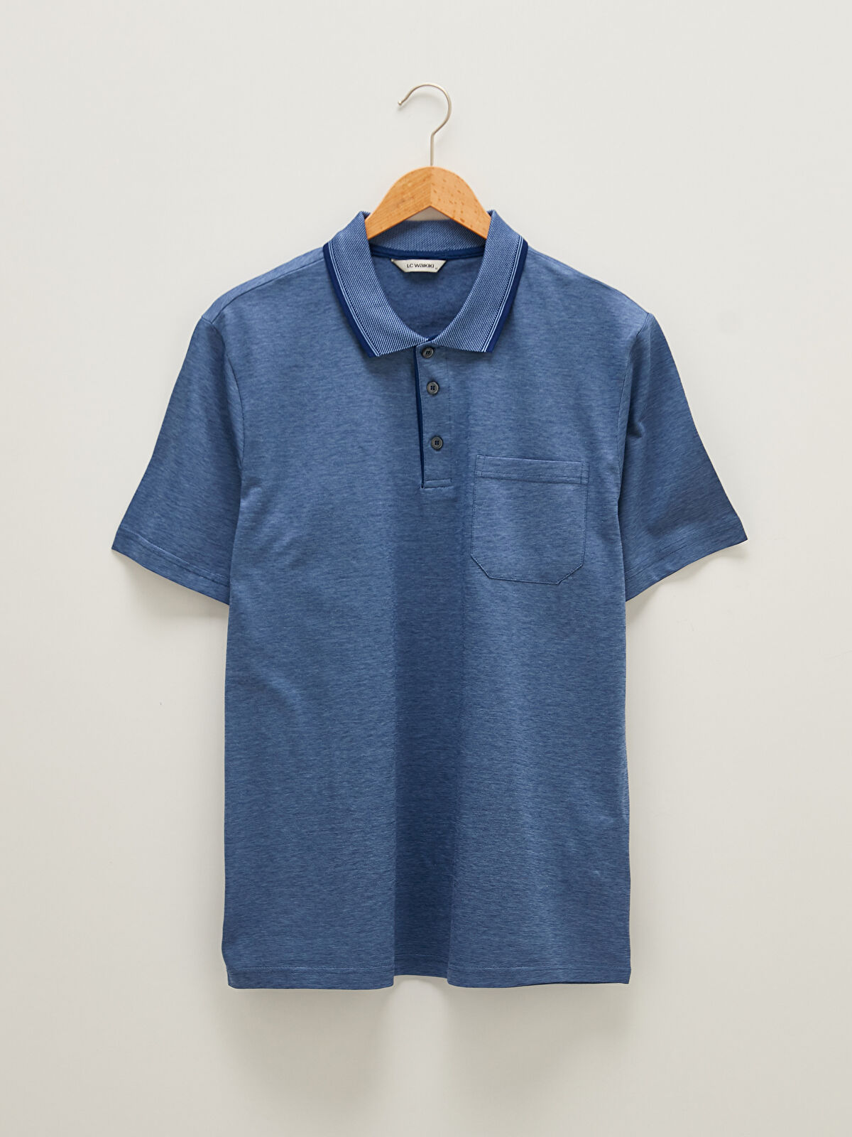 LCW CLASSIC Merserize Polo Yaka Kısa Kollu Desenli Erkek Tişört