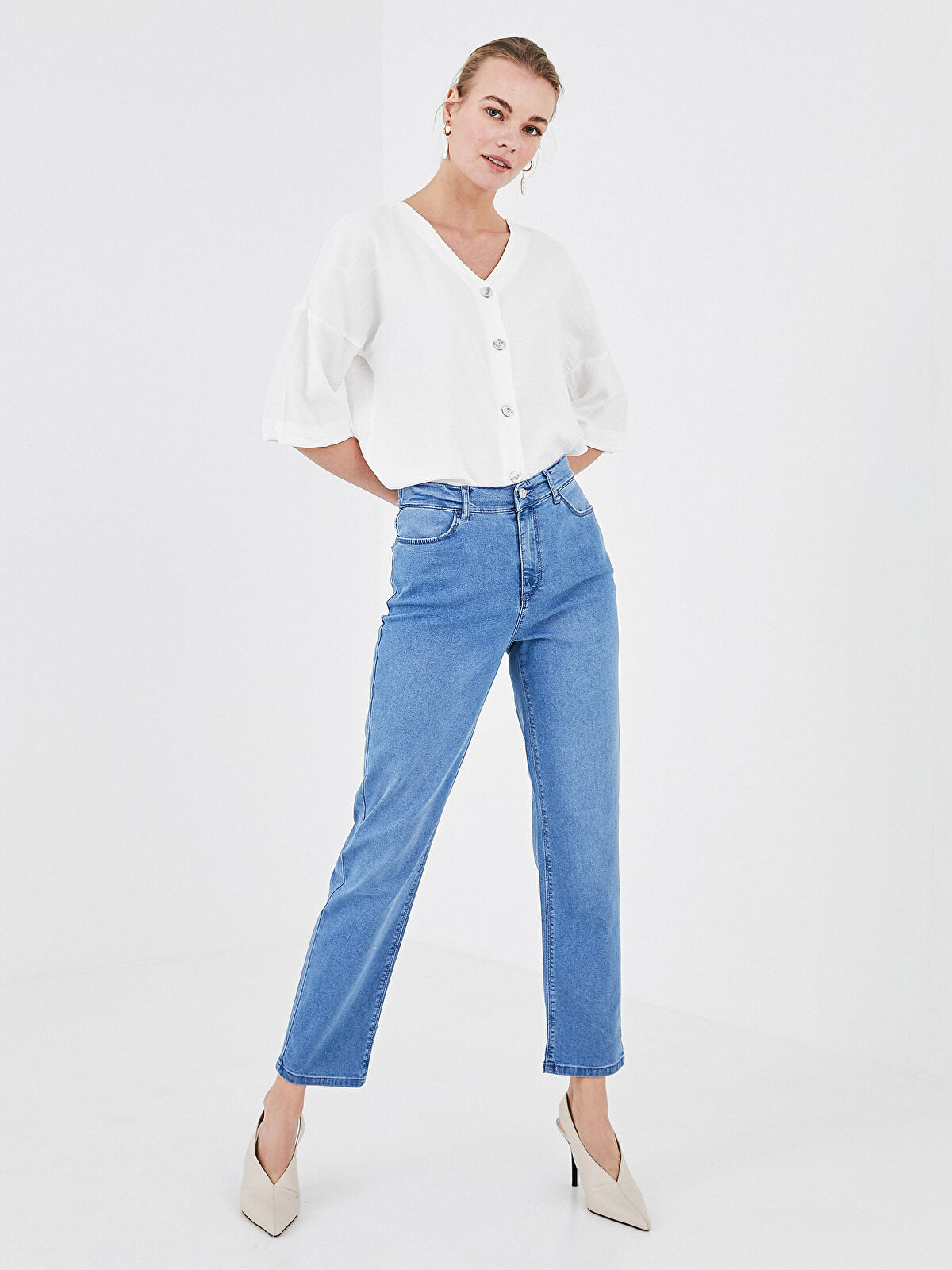 LCW GRACE Cep Detaylı Kadın Jean Pantolon