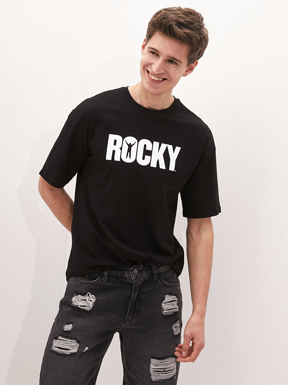 LCW CASUAL Bisiklet Yaka Kısa Kollu Rocky Baskılı Penye Erkek Tişört LCW CASUAL Bisiklet Yaka Kısa Kollu Rocky Baskılı Penye Erkek Tişört