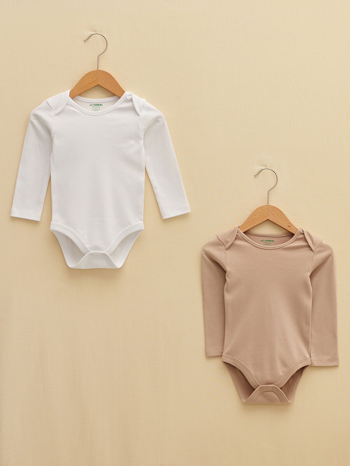LCW GREEN Bisiklet Yaka Uzun Kollu Basic Organik Pamuklu Erkek Bebek Çıtçıtlı Body 2'li LCW GREEN Bisiklet Yaka Uzun Kollu Basic Organik Pamuklu Erkek Bebek Çıtçıtlı Body 2'li