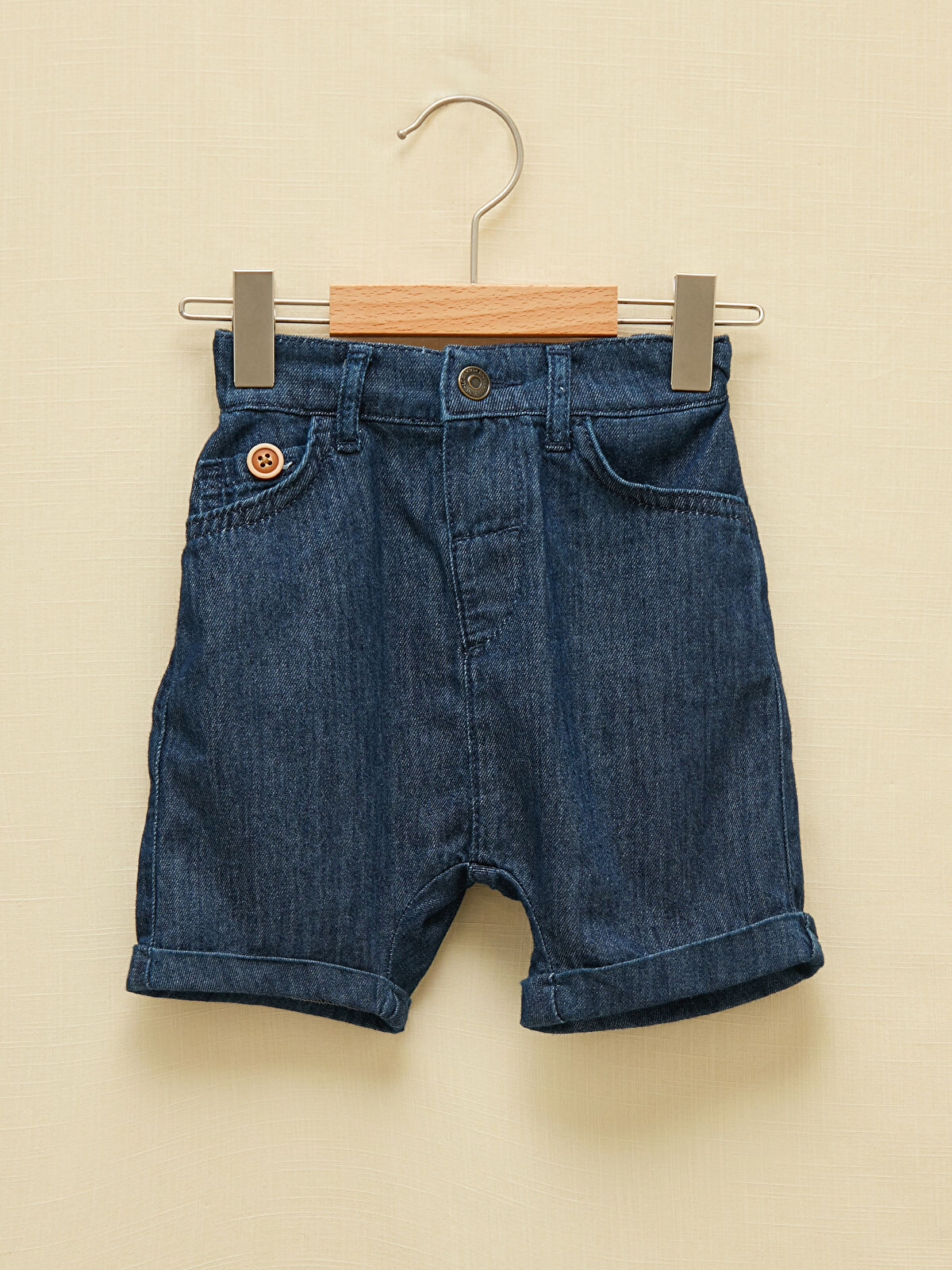 LCW GREEN Beli Lastikli Basic Erkek Bebek Jean Şort