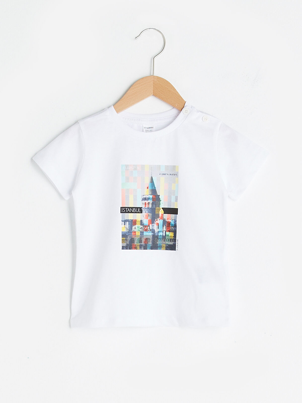 Bisiklet Yaka Kısa Kollu İstanbul Baskılı Pamuklu Erkek Bebek Tişört Bisiklet Yaka Kısa Kollu İstanbul Baskılı Pamuklu Erkek Bebek Tişört