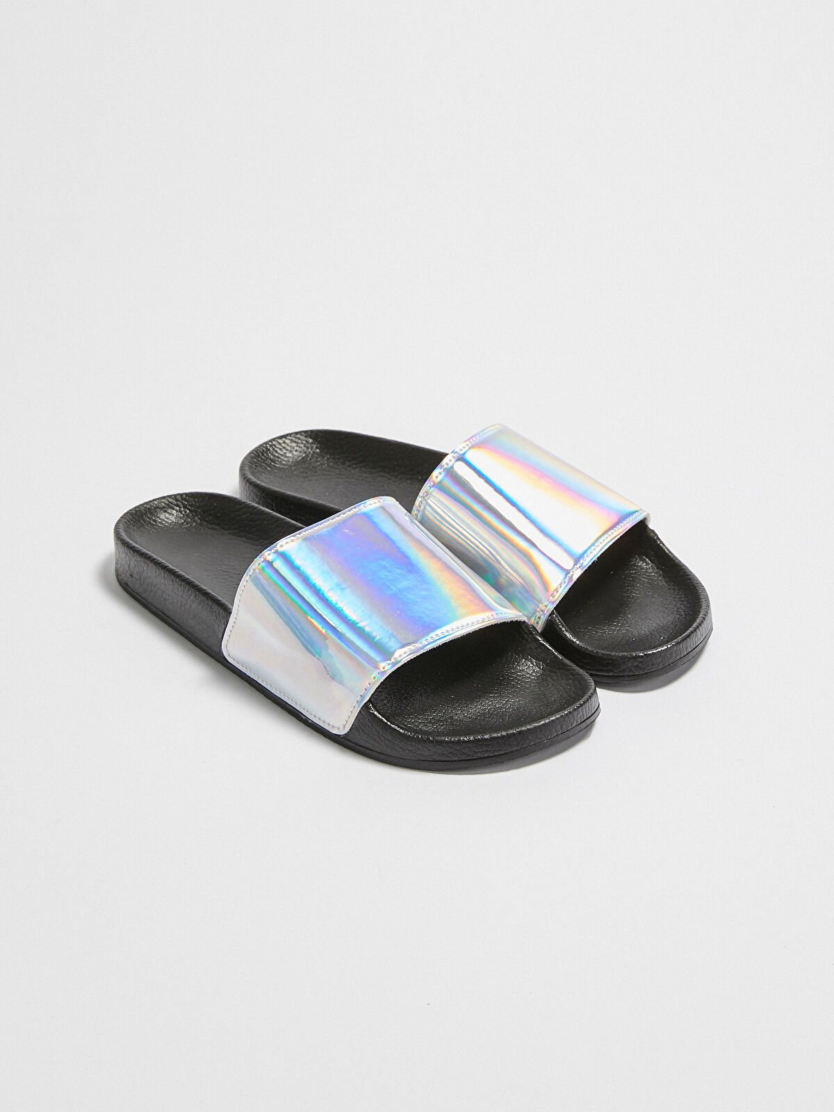 Hologram Detaylı Tek Bantlı Kız Çocuk Terlik