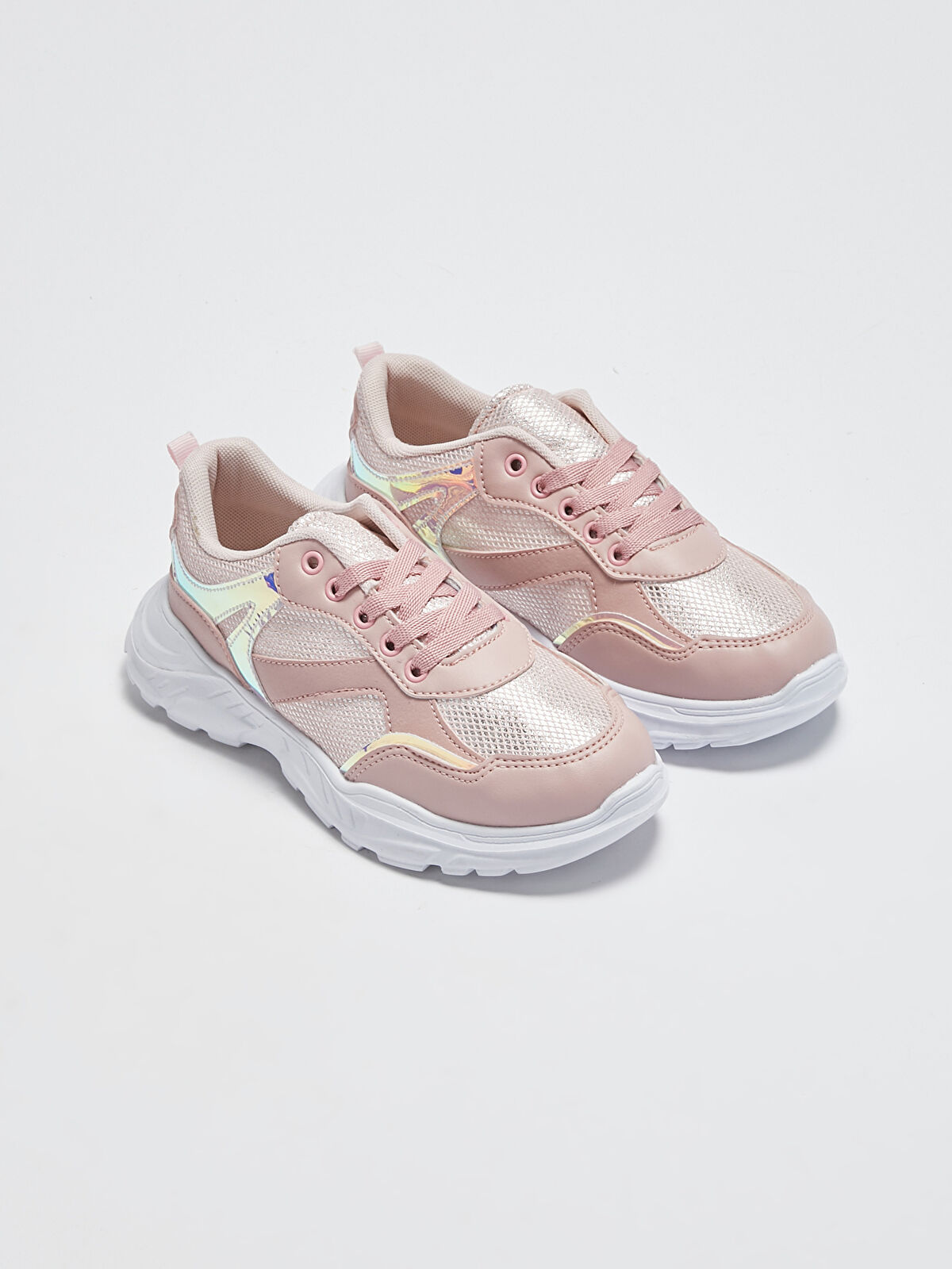 File Detaylı Kalın Taban Kız Çocuk Spor Ayakkabı