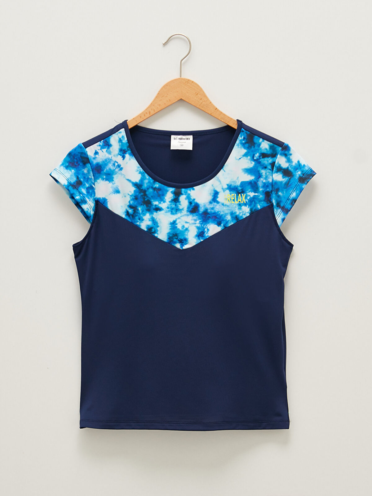 LCW DREAM Bisiklet Yaka Baskılı Kadın Tesettür Mayo