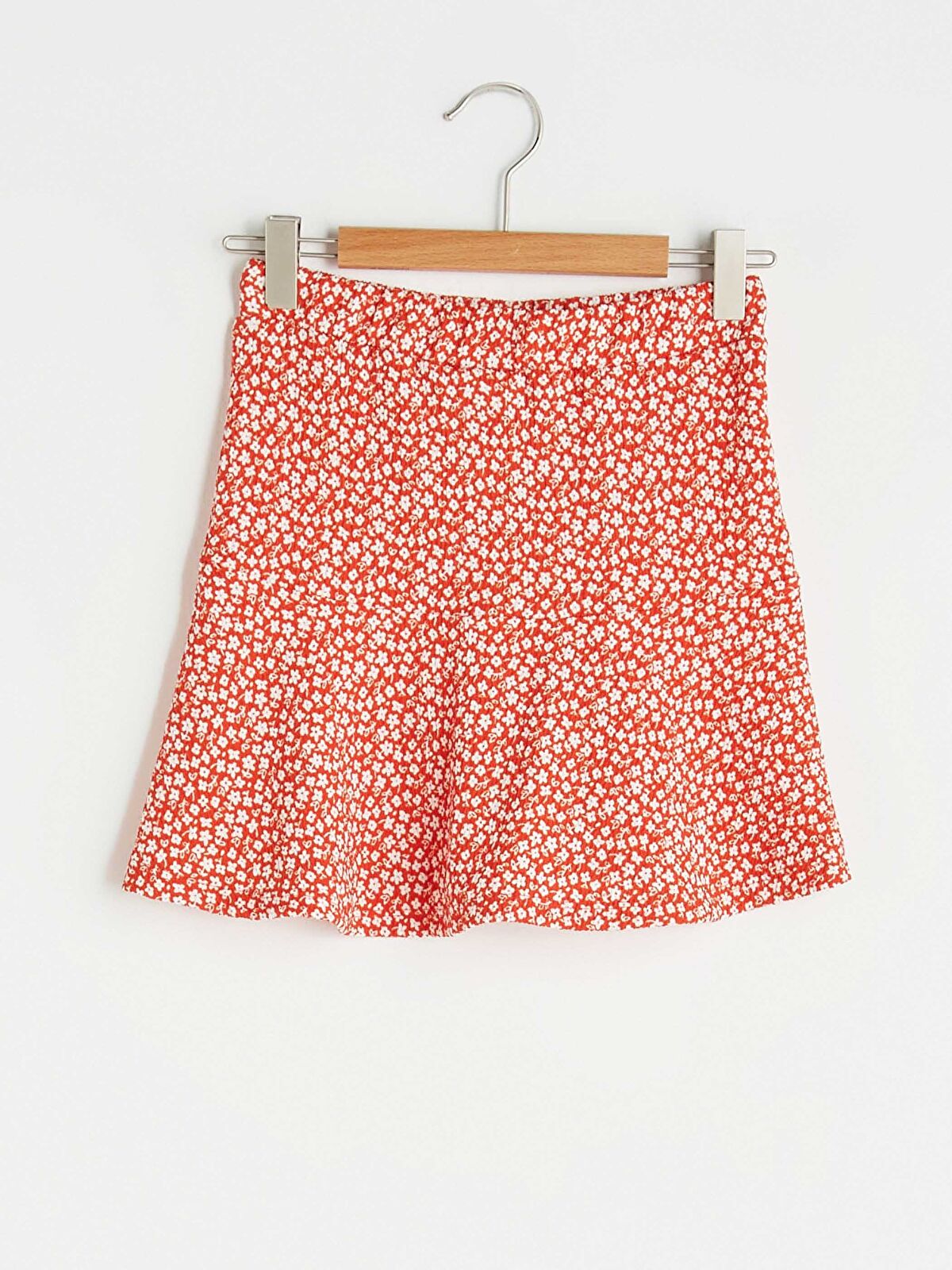 Beli Lastikli Desenli Kız Çocuk Kloş Etek