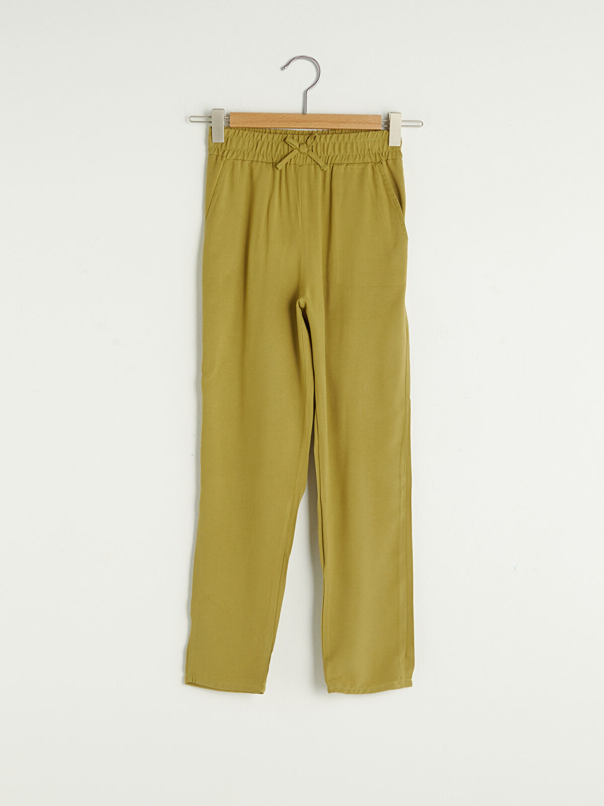 Beli Lastikli Basic Viskon Kız Çocuk Pantolon