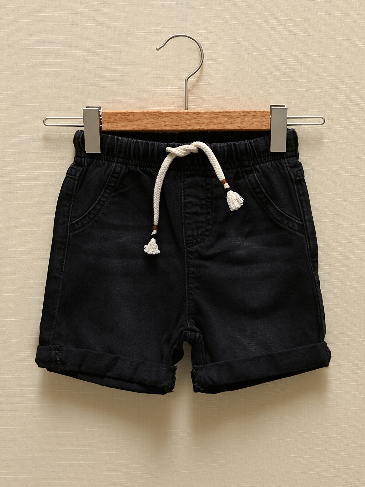 LCW GREEN Comfort Fit Beli Lastikli Basic Erkek Bebek Jean Şort